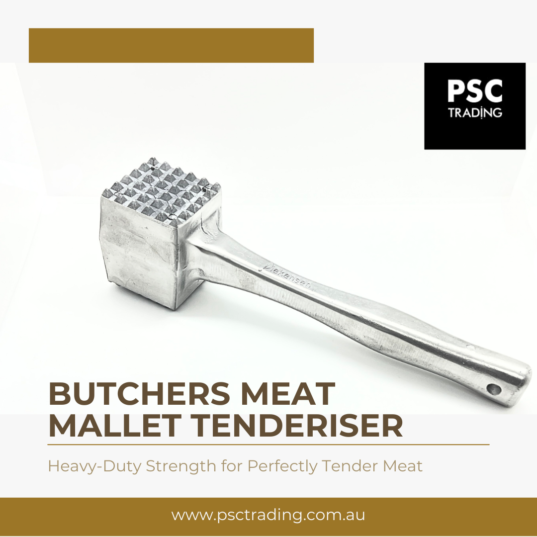 Butchers Meat Mallet Tenderiser | 1Kg Cast Aluminum Heavy-Duty Tool ...