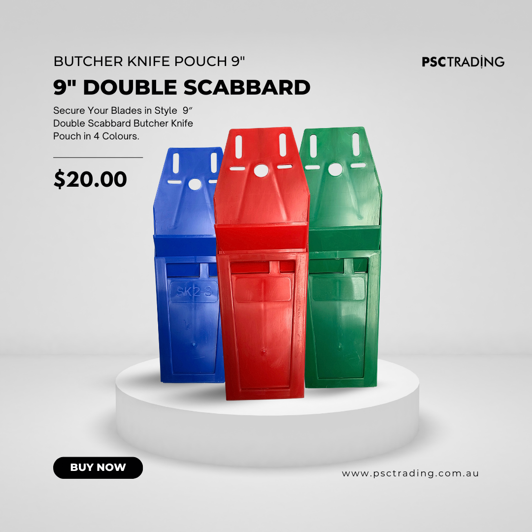 Butcher Knife Pouch 9″ Double Scabbard | HDPE with Locking Flap – PSC ...