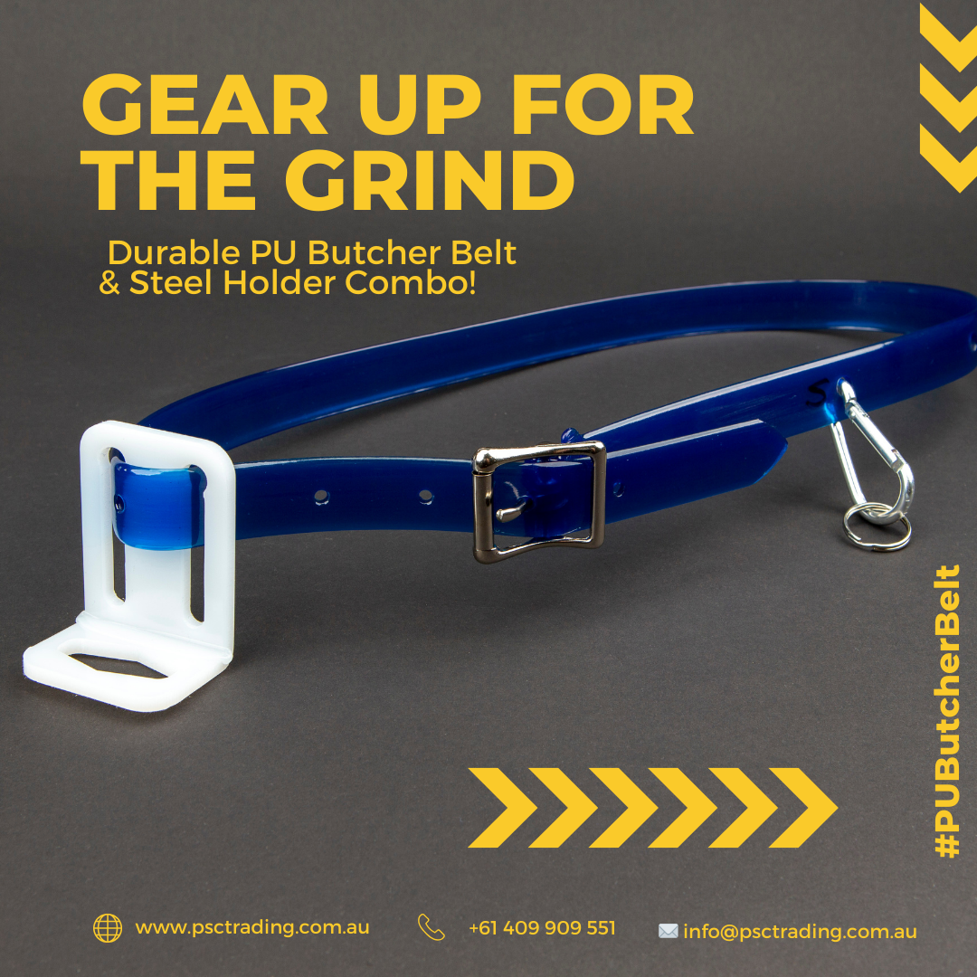 PU Butcher Belt & Steel Holder |Durable Butcher Gear for Professionals ...