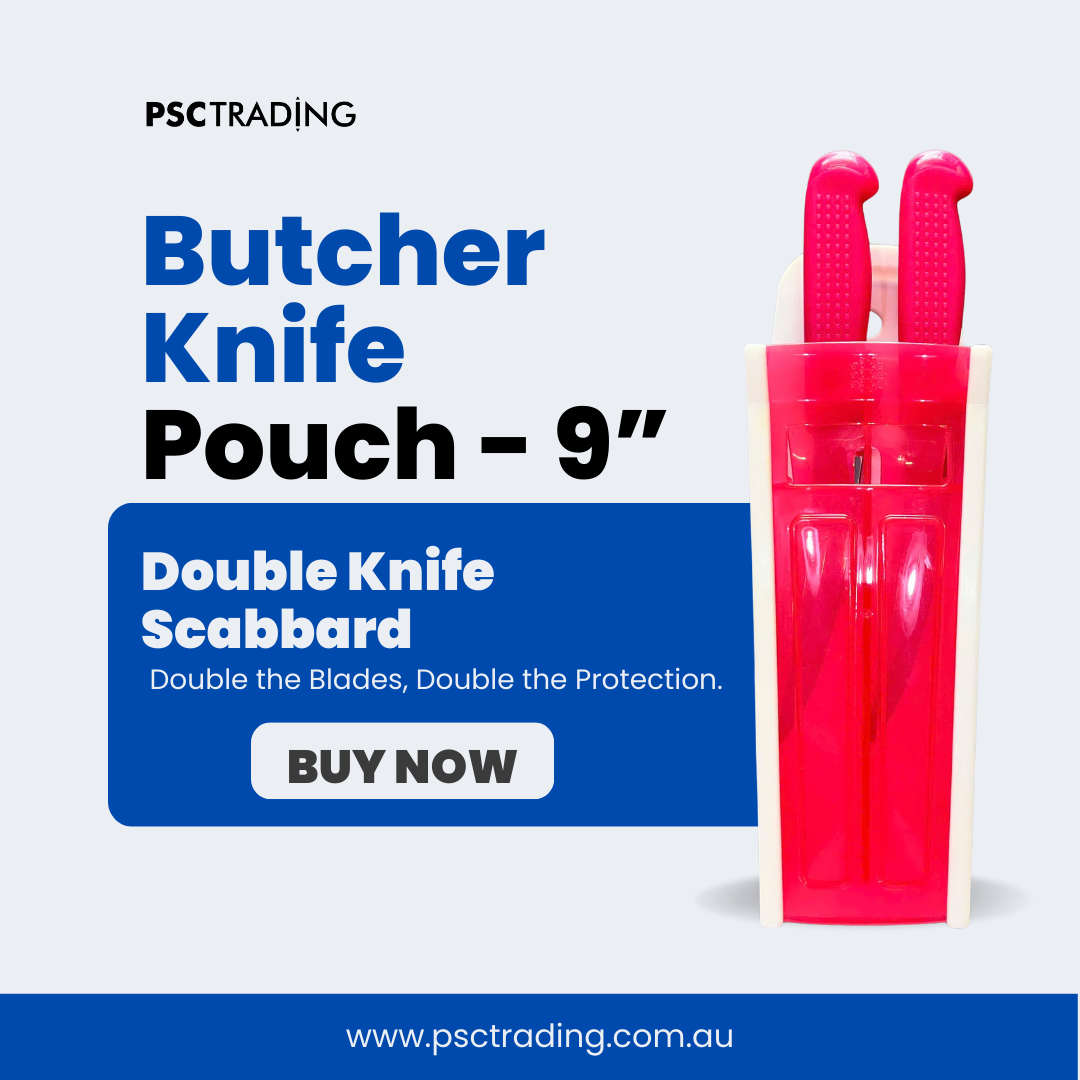 Butcher Knife Pouch – 9” Double Scabbard | Durable Chef Knife Storage ...