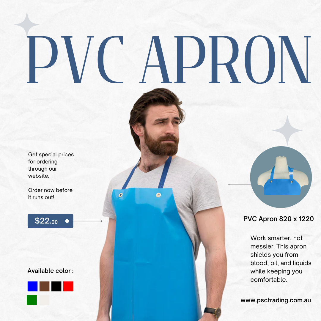 PVC Apron 820 x 1220 | Durable, Oil & Blood-Resistant Work Apron – PSC ...