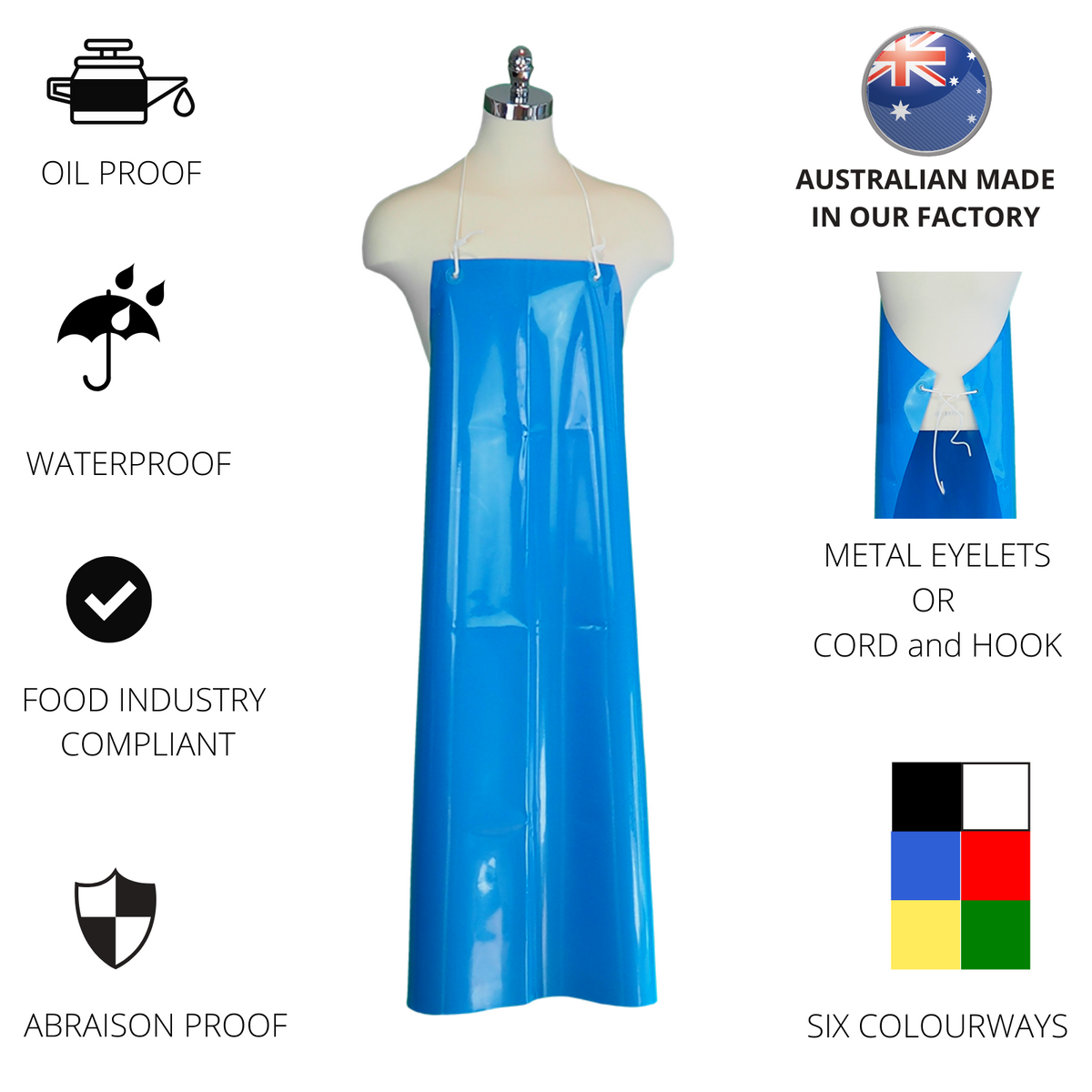 TPU Food Processing Apron | Heavy Duty 900mm × 1200mm for Butcher ...
